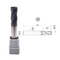 China 65HRC 4 Flute 30 Helix Cemented Carbide Endmill 10mm for Hardened Steel for sale