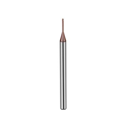 China Precision Deep Groove HRC60 Long Neck Endmills 0.3-3mm for Metal Milling for sale