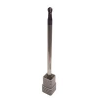 China 65HRC 30 Helix Extra Long Solid Carbide Ball Nose Endmill - 6mm Flute Diameter, 120mm Total Length for sale