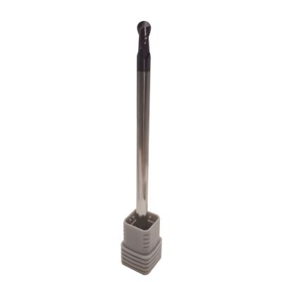 China 65HRC 30 Helix Extra Long Solid Carbide Ball Nose Endmill - 6mm Flute Diameter, 120mm Total Length for sale