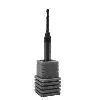 China HRC55 2 Flute Tungsten Carbide Ball Nose Endmill 1.6mm Cutting Diameter 45mm Total Length for Steel for sale