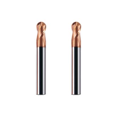 China WXSOON HRC65 Solid Carbide 2 Flutes Ball Nose End Mill 1-20mm Diameter for Stainless Steel CNC Machining for sale
