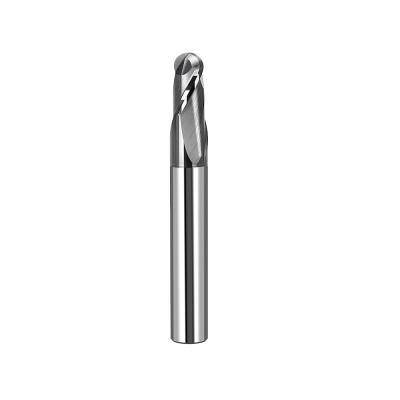 China 30° Spiral Angle Solid Carbide Ball Nose End Mills for All Metal - 4mm to 12mm Shank Diameter, 50mm to 150mm Length for sale