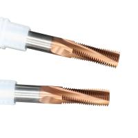 China BSPG Inch Size Tungsten Carbide Threading Endmill Cutters for Steel - 1/16