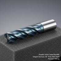 China Durable TiAlN Coated End Mill with Integral Structure and 30° Flute Helix Angle for Precision Milling for sale