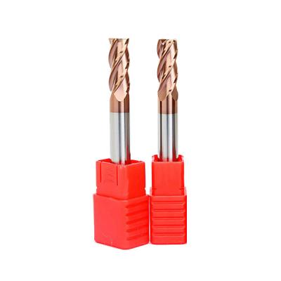 China TiAlN Coated Solid Carbide Square Endmill HRC45-65 2-4 Flutes for CNC Milling 1-20mm for sale