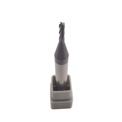 China 65HRC 4 Flute 2mm Tungsten Carbide Endmill for Hard Steel Machining 6mm Shank for sale