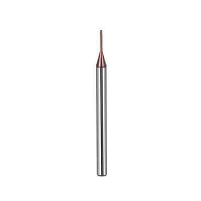 China Precision Deep Groove HRC60 Long Neck Endmills 0.3-3mm for Milling Metal for sale