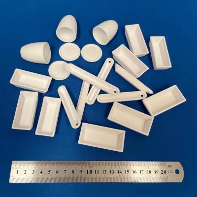 China High Temperature Alumina Ceramic Crucible Boat 95% Al2O3 1400C for Gold Melting for sale