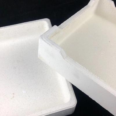 China Corundum Mullite Ceramic Sagger for Powder Battery 1800C High Temperature Resistance for sale