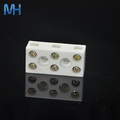 China Structural Steatite Ceramic 800C Wire Terminal Block Custom Ceramic Parts for sale