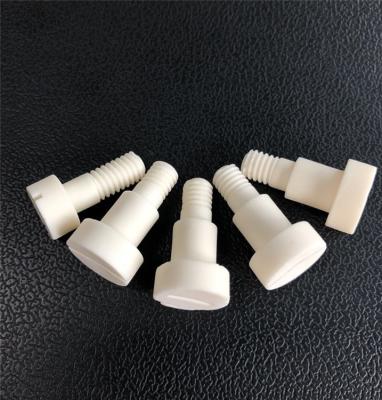 China 99% Alumina Oxide Ceramic Screw Heat Resistant 1600C High Purity Alumina Screws for sale