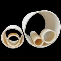 China 99% Alumina Ceramic Tube Light Yellow Thermocouple Protection Tube Insulating 1600C for sale