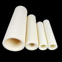 China 99% Alumina Ceramic Tube Light Yellow Thermocouple Protection Tube Insulating 1600C for sale