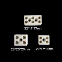China Electrical 1000 Deg Steatite Terminal Blocks High Temperature White Ceramic Connector for sale