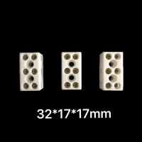 China Electrical 1000 Deg Steatite Terminal Blocks High Temperature White Ceramic Connector for sale