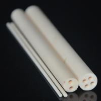 China 99% Alumina Multihole Insulating Hollow Ceramic Tube 1600C Thermocouple Protection for sale