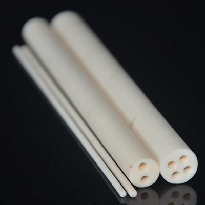 China 99% Alumina Multihole Insulating Hollow Ceramic Tube 1600C Thermocouple Protection for sale