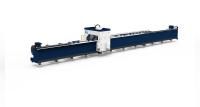 China 3 Chucks Fiber Laser Metal Cutting Machine Side Mounted Lathe Semi Automatic Loading for sale