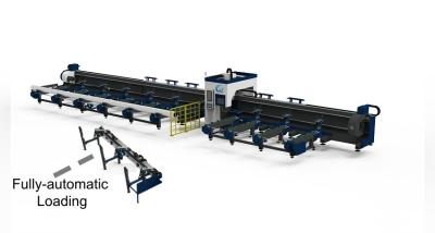 China QH-GC3-S  3 Chucks Tube Cutting Machine Standard Model Side-mounted Lathe Fully-automatic Loading for sale