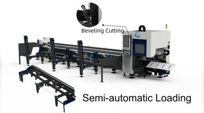China QH-GZ Zero-tailing Laser Tube Cutting Machine Beveling Cutting Semi-automatic Loading for sale