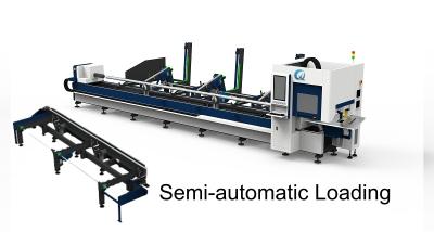China QH-GZ Zero-tailing Laser Tube Cutting Machine Horizontally-mounted Lathe Semi-automatic Loading for sale