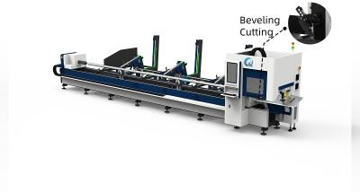 China QH-GZ Zero-tailing Laser Tube Cutting Machine Horizontally-mounted Beveling Cutting for sale