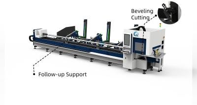 China QH-GZ Zero-tailing Laser Tube Cutting Machine Follow-up Support Beveling Cutting for sale