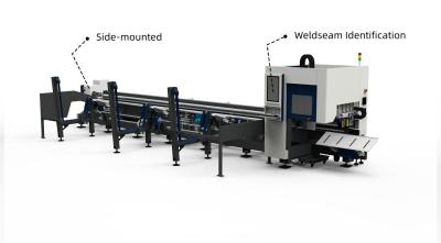 China QH-GZ Zero-tailing Laser Tube Cutting Machine Weldseam Identification Side-mounted Lathe for sale