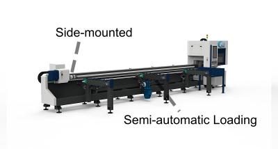 China Side Mounted Lathe Tube Cutting Machines Semi Automatic Loading 1500W-20KW for sale