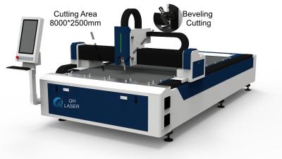 China QH - 8020F Beveling Cutting Single Platform Open Type Sheet Metal Laser Cutting Machine for sale