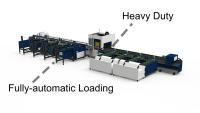China QH-GC3-H High Power 3-Chuck Heavy Duty Tube Cutting Machine Fully-automatic Loading for sale