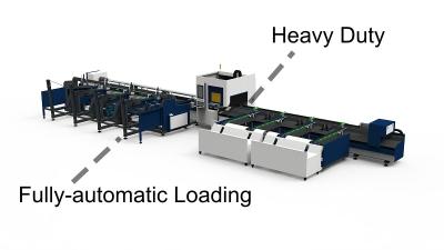China QH-GC3-H High Power 3-Chuck Heavy Duty Tube Cutting Machine Fully-automatic Loading for sale