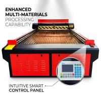 China QH 1325D Dual Head CO2 Laser Cutting Machine 150W 1300x2500mm Large Format with Pass Through Doors for sale
