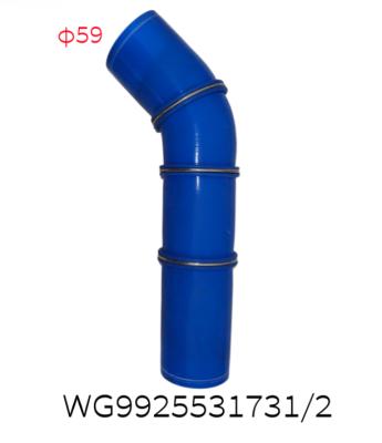 China Turbocharger Silicone Hose WG9925531731/2 Multi Layer Silicone Charge Air Hose for Turbocharged Engine for sale