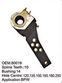 China Spline Gear Brake Slack Adjuster 80019 Dust Proof Sealed Design for Truck Brake System for sale