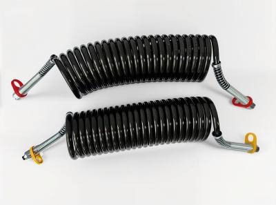 China Trailer Air Brake Coil Hose Polymer Spiral Structure for Heavy Truck Semi Trailer for sale