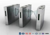 China 304 Stainless Steel Retractable Flap Barrier Turnstile with Anti-Pinch Function - 1500×300×990mm, 550mm Passage Width for sale