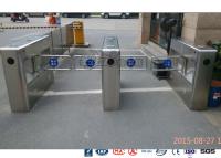 China Auto Sensor Swing Barrier Gate Turnstile 140W 24V Motor Waist High Revolving Entrance for sale