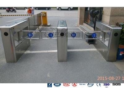 China Auto Sensor Swing Barrier Gate Turnstile 140W 24V Motor Waist High Revolving Entrance for sale
