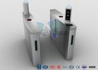 China Fingerprint Flap Barrier Turnstile 1500mm×990mm Half Height Security Gate with 304 Stainless Steel Construction for sale