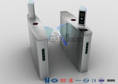 China Fingerprint Flap Barrier Turnstile 1500mm×990mm Half Height Security Gate with 304 Stainless Steel Construction for sale