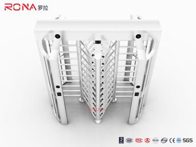 China Office Building Full Height Turnstile Gate Security Double Routeway With Solenoid Valve for sale