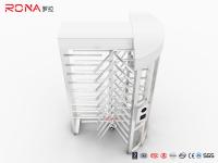 China Full Height Turnstile 304 Stainless Steel 600mm Arm ID Card Fingerprint Face Recognition for sale