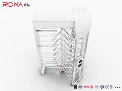 China Full Height Turnstile 304 Stainless Steel 600mm Arm ID Card Fingerprint Face Recognition for sale