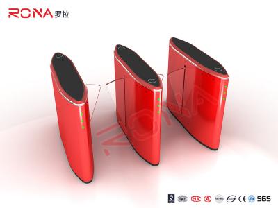 China DC24V Brushless Motor Flap Barrier Gate 550mm Passage Width Red / Blue / Grey Painted for sale