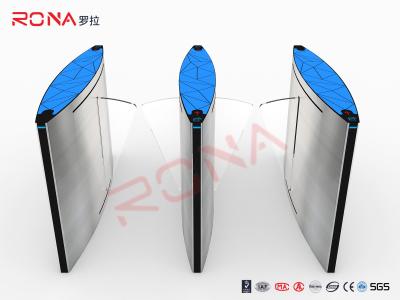 China 304 Stainless Steel Automatic Flap Barrier Turnstile with Acrylic Swing Arm Servo Motor 550-900mm for sale