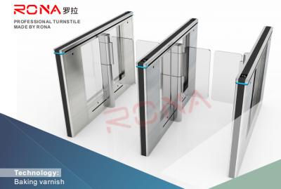 China Intelligent Automatic Swing Barrier Gate Aluminum Alloy DC24V 10M Cycles for sale