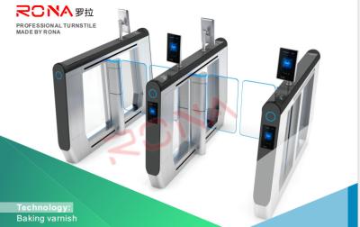 China Stainless Steel Speed Gate Turnstile with RFID Card Reader and Fingerprint for Office Building 1600mm for sale
