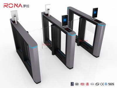 China Aluminum Access Control Speed Gate Turnstile DC Servo Motor 10 Pairs Sensor 600mm Passage for sale